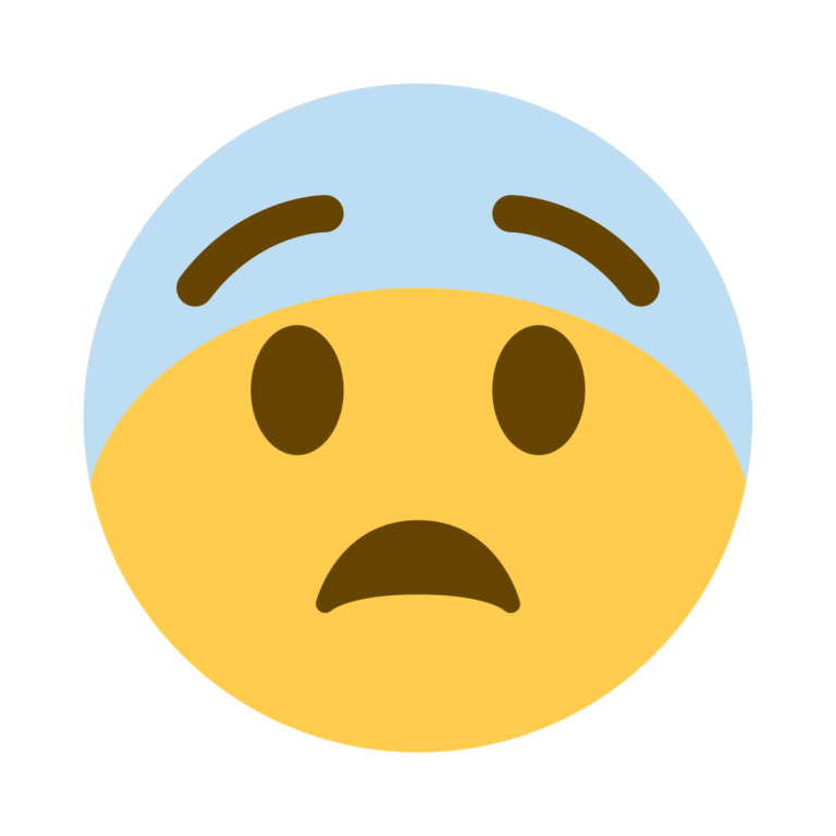 Fearful Face Emoji - What Emoji 🧐