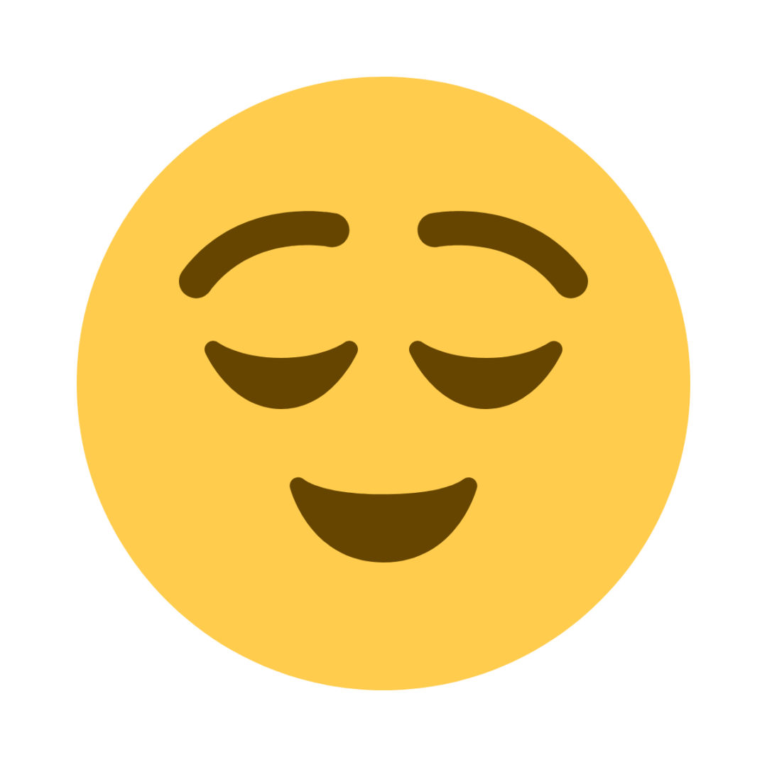 Relieved Face Emoji - What Emoji 🧐